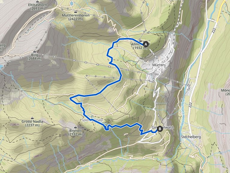 Mürren Northface Trail: Allmendhubel to Gimmelwald with Sprutz ...